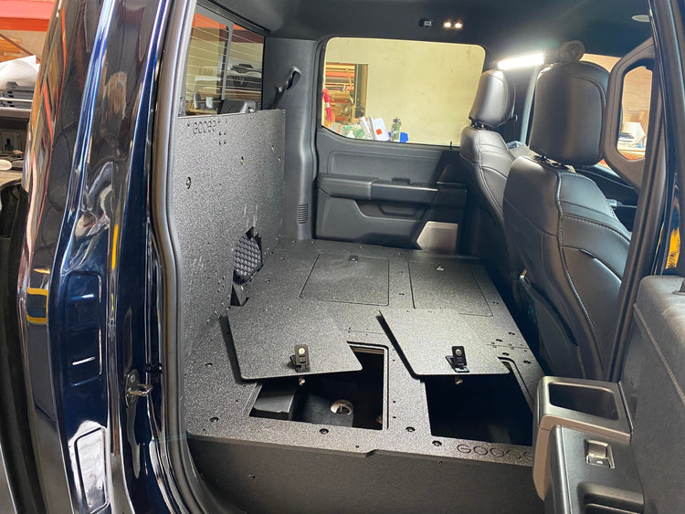 Ford F250-F550 23-Present Crew Cab Seat Deletes & Storage | Goose Gear