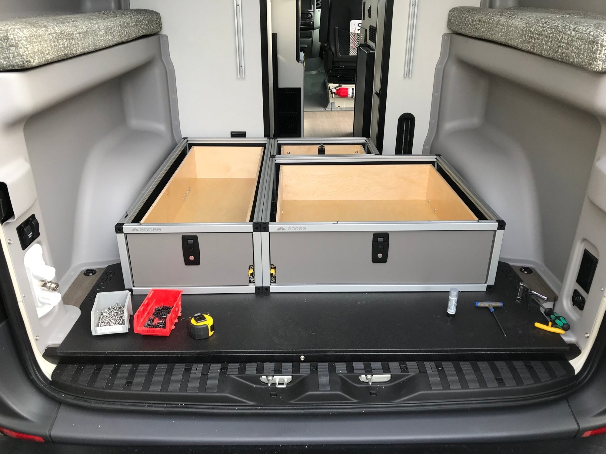 Winnebago Revel 17-20 Side x Side Base Drawer Storage System | Goose Gear